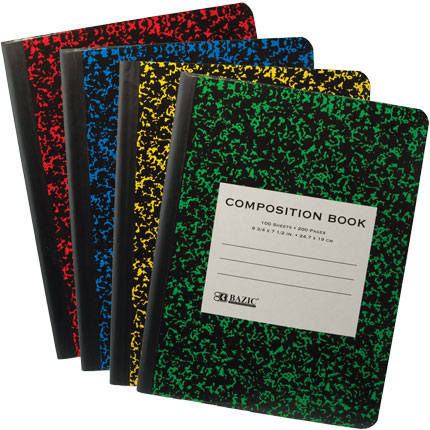 Wide Ruled 100 ct. Assorted Color Composition Book | Gpencil.com