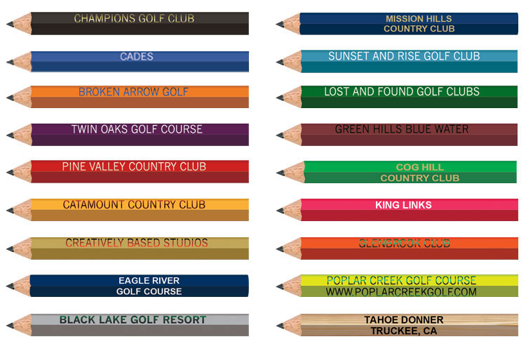 Personalized Golf Pencils - Hexagon | Gpencil.com